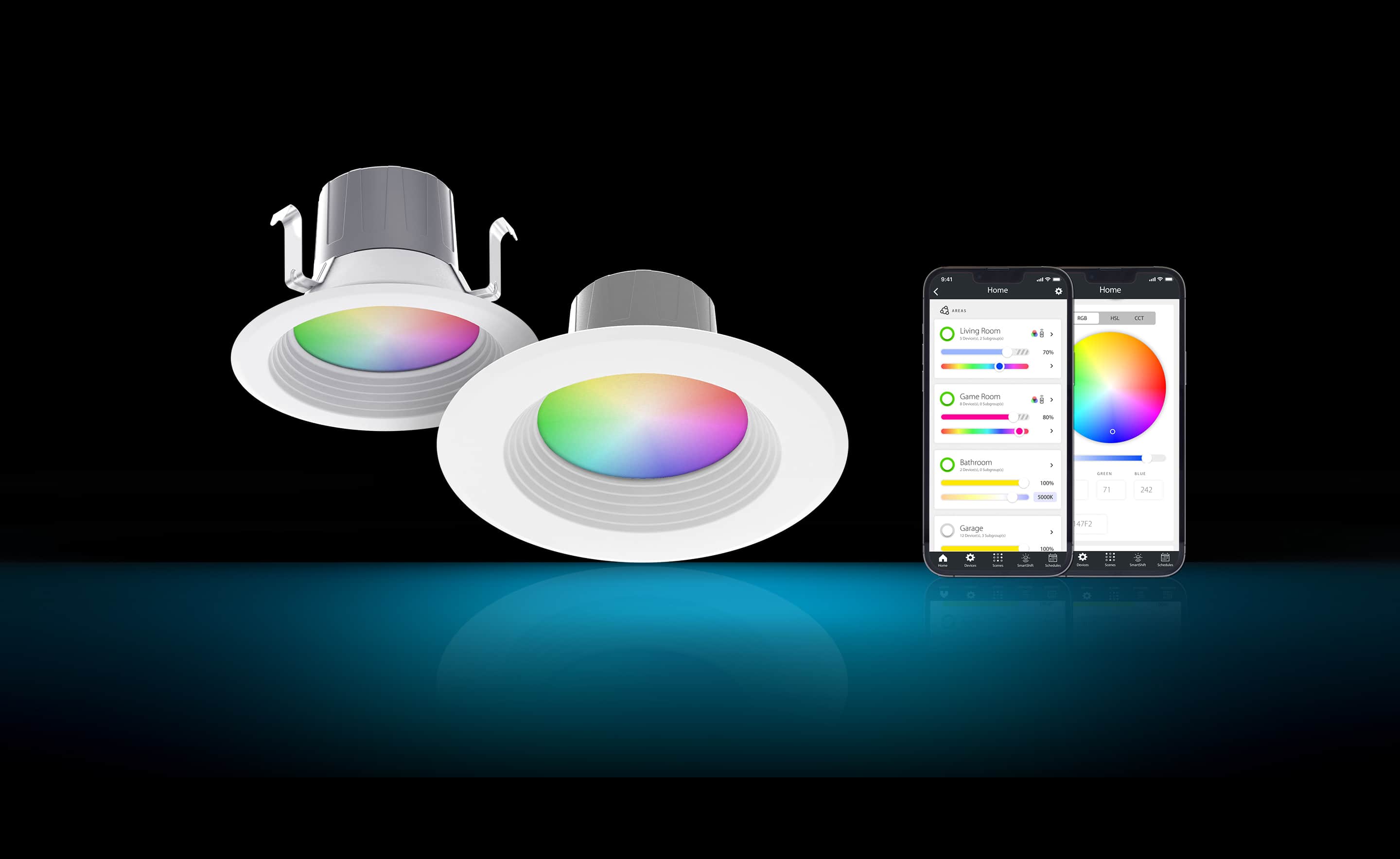 Lightcloud® Blue RGBW Retrofit Downlights - RAB Lighting