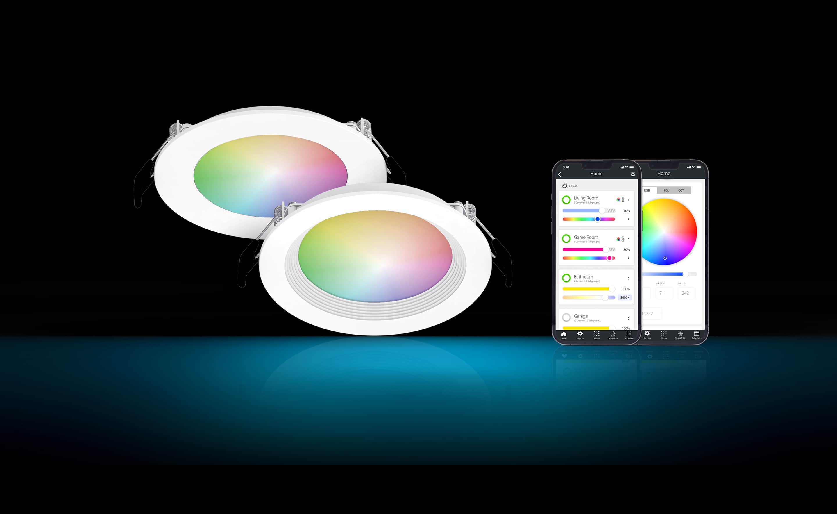 Lightcloud Blue RGBW Edge-Lit Wafers - RAB Lighting