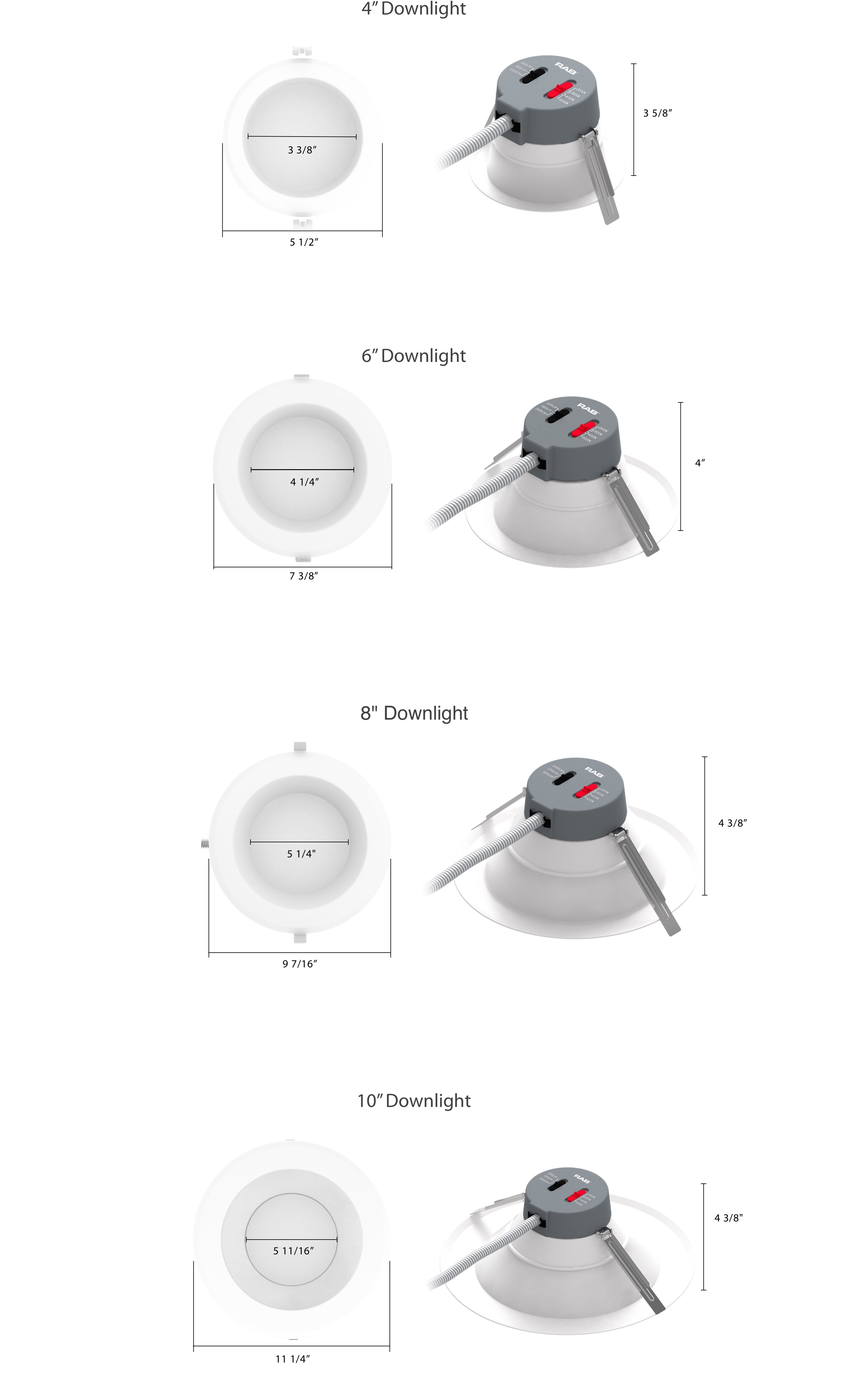 Commercial Downlight CCT Selectable - RAB Lighting
